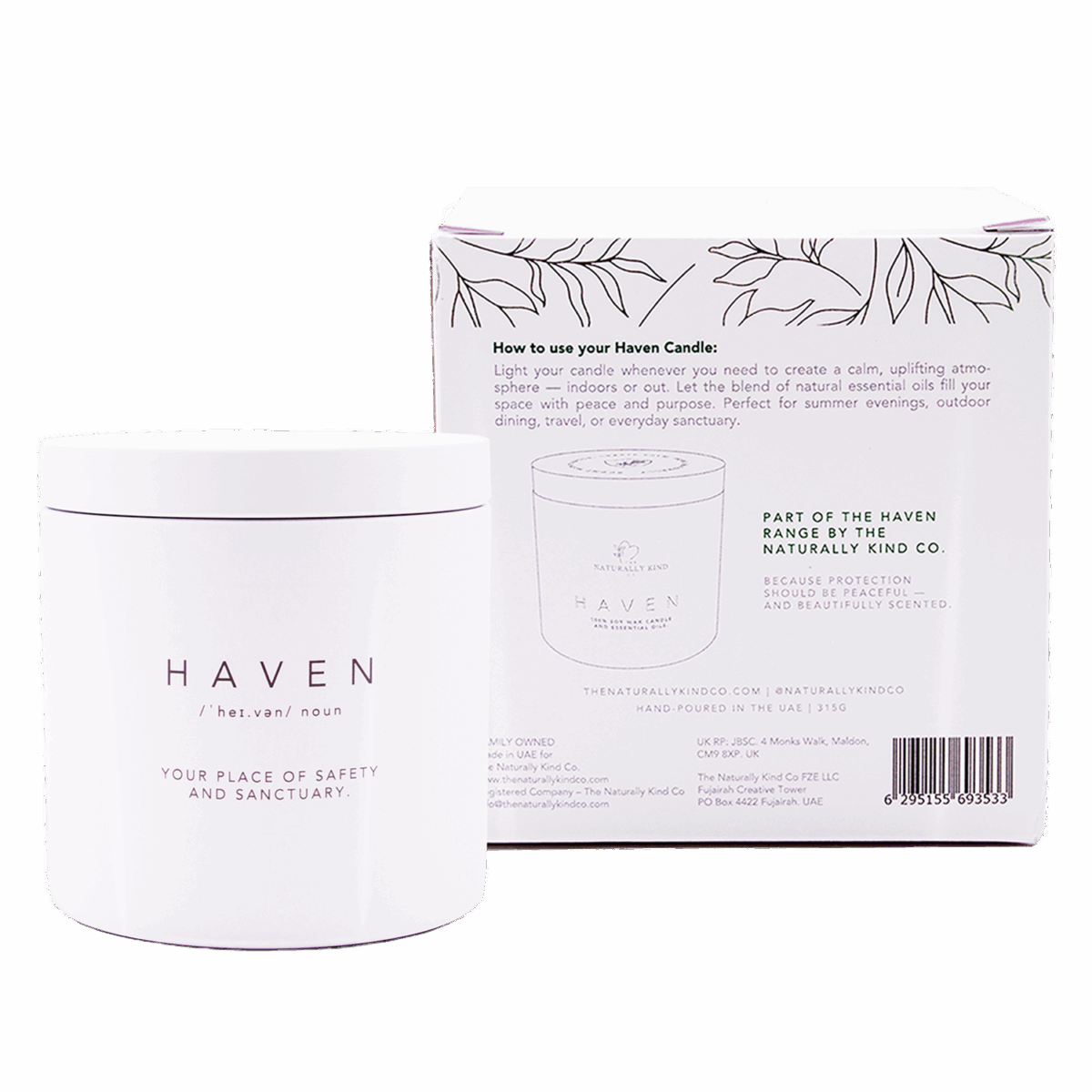 Haven 100% Soy Wax Candle With Essential Oils Hand Poured With Multi ...
